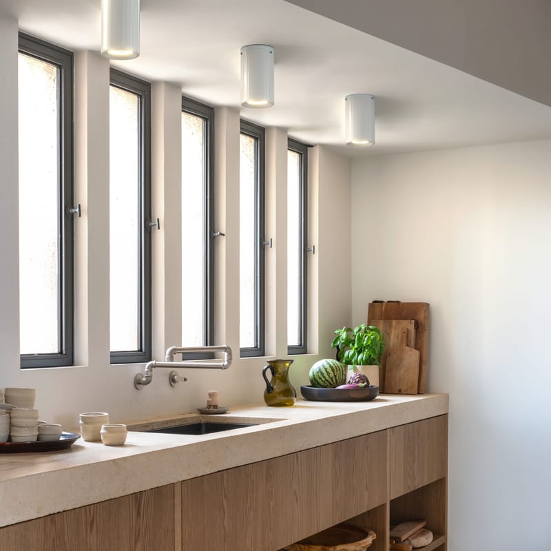 DCW éditions Tobo Porcelaine C180 Duo Ceiling light - white | Made In ...