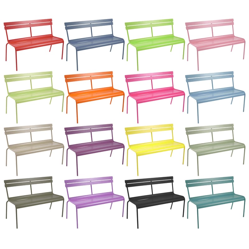 Fermob Luxembourg Bench with backrest - nutmeg | Made In Design UK