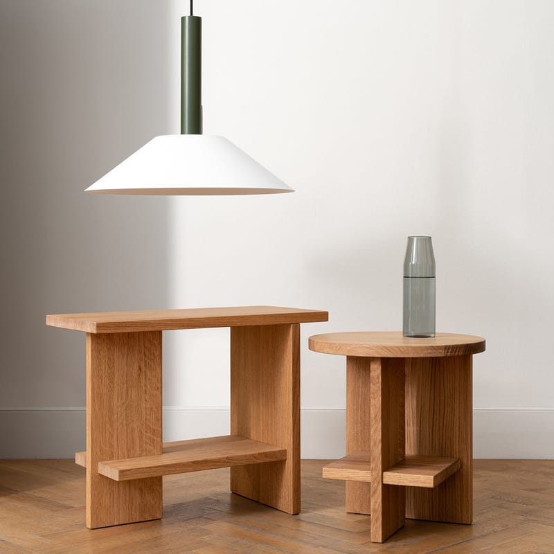 NINE Tee End table - natural oak | Made In Design UK