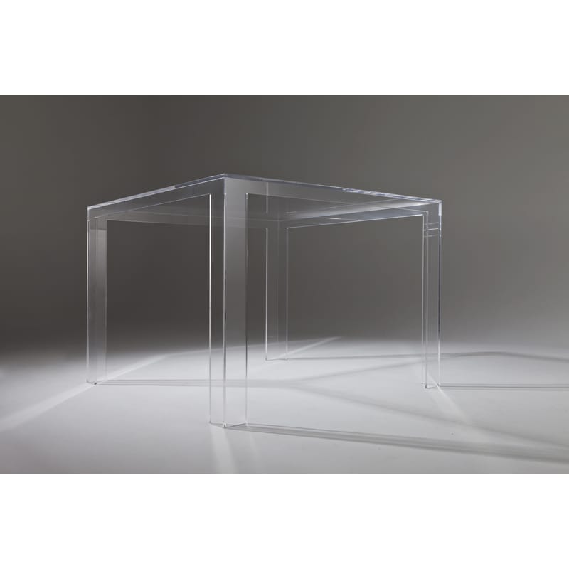 Kartell Invisible Square table - crystal | Made In Design UK