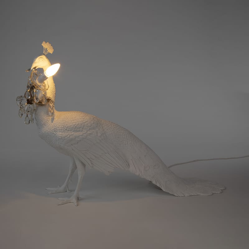 Seletti Peacock Lamp - white gold | Made In Design UK
