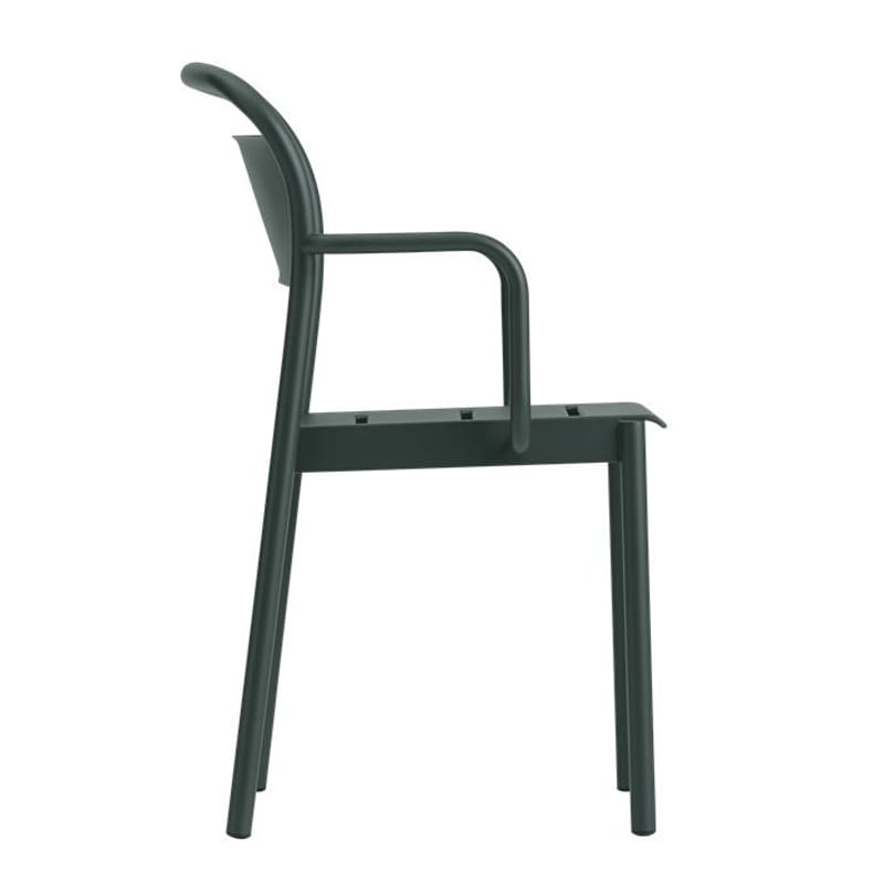 Muuto Linear Stackable armchair - dark green | Made In Design UK