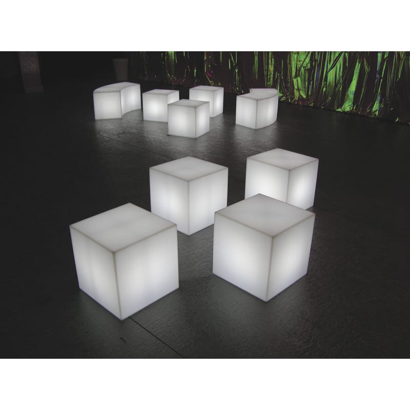 Slide Cubo LED RGB OUTDOOR Illuminated side table - white | Made In ...