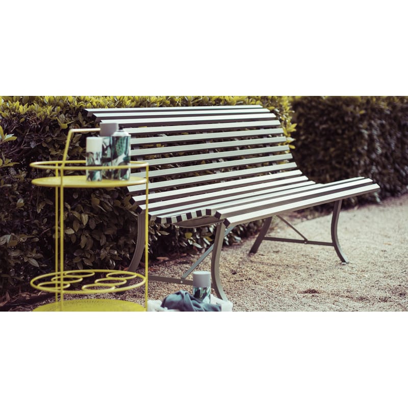Fermob Louisiane Bench with backrest - rosemary | Made In Design UK