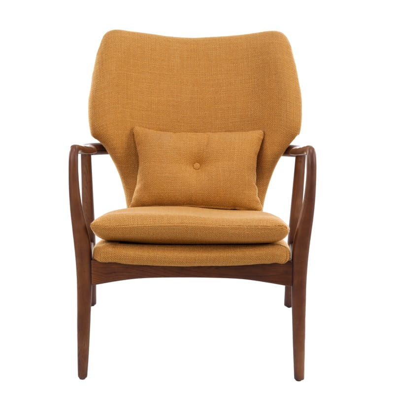 Pols Potten Peggy Padded armchair - natural wood ochre | Made In Design UK