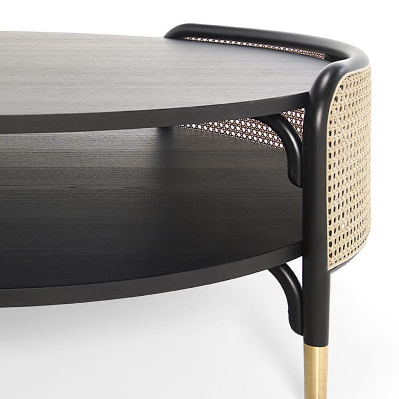 Wiener GTV Design Detour Coffee table - black natural brass | Made In ...