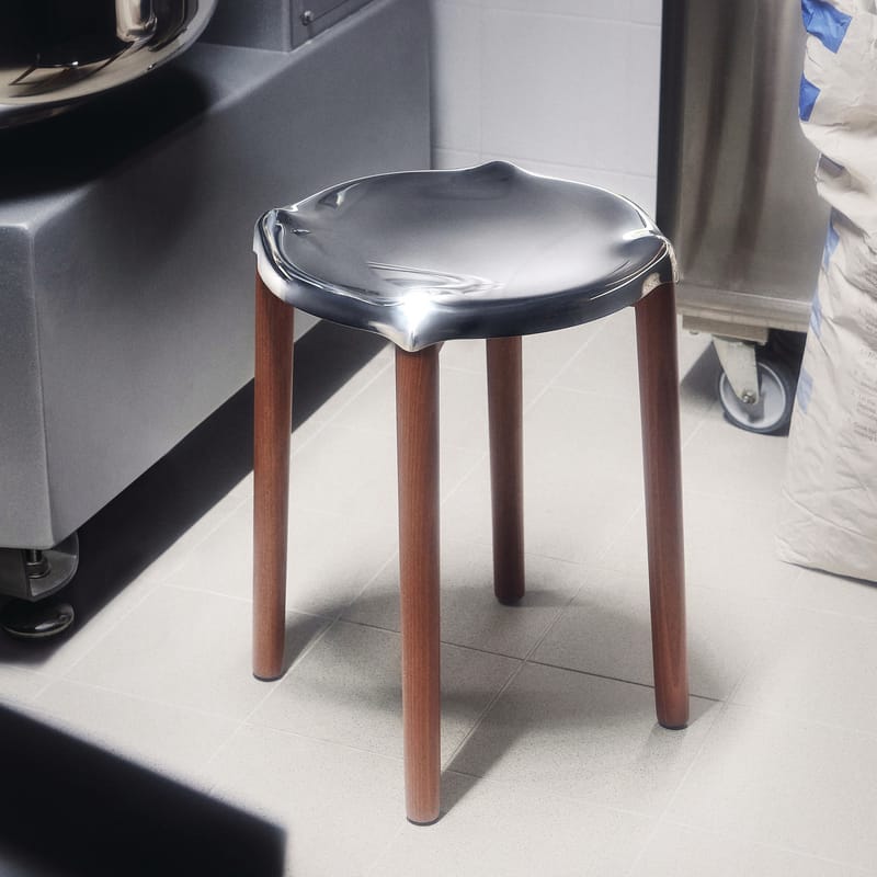 Hocker Poêle Collection von Alessi - stahl poliert | Made In Design