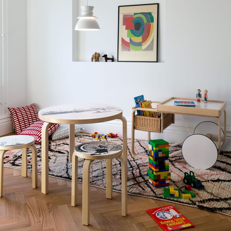 ARTEK Tea Trolley 901 Dresser - white natural birch | Made In Design UK