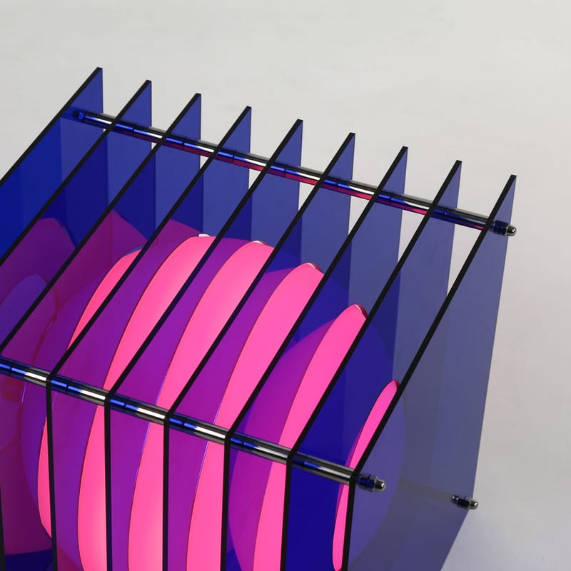 BANG Lop Small Square Table lamp - blue | Made In Design UK