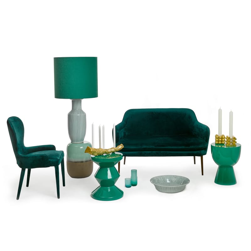 Hocker Zig Zag von Pols Potten - smaragdgrün | Made In Design