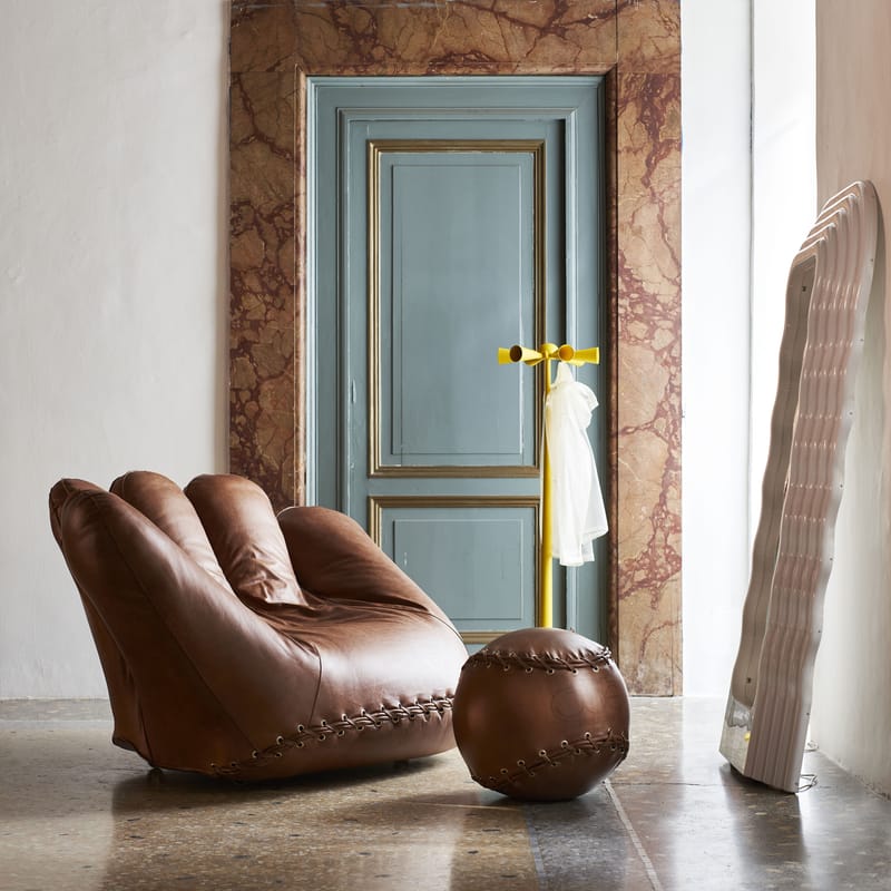 Fauteuil rembourré Joe POLTRONOVA - marron | Made In Design