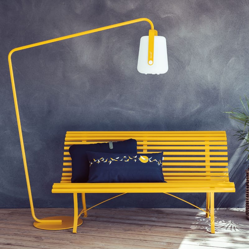Banc avec dossier Louisiane Fermob - jaune | Made In Design