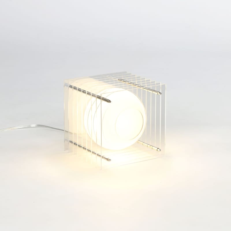 BANG Lop Small Square Table lamp - transparent | Made In Design UK