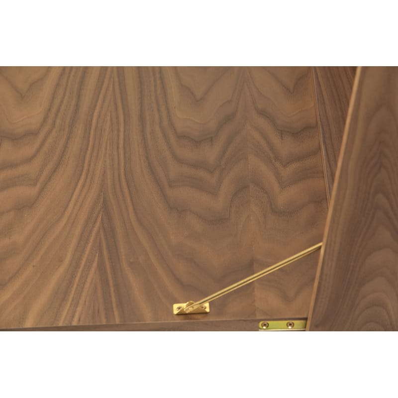 Hartô Gaston Wall writing desk - petrol blue brass natural walnut ...