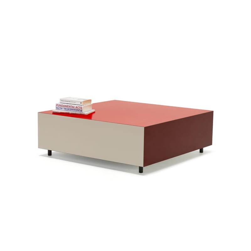 Table basse Bloc Medium Established & Sons - rouge | Made In Design