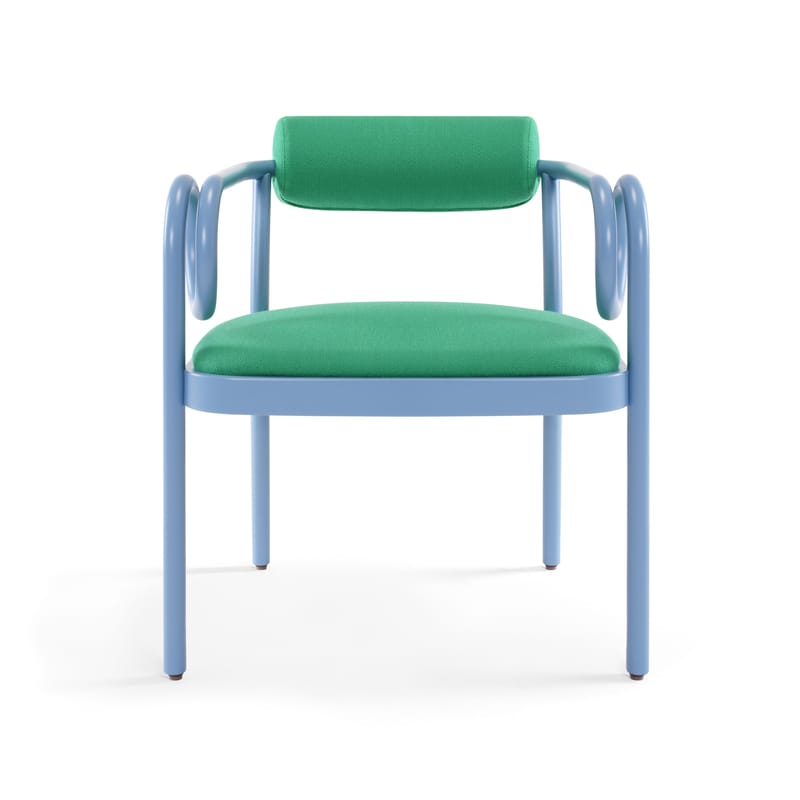 Gepolsterter Sessel Loop von Wiener GTV Design - grün pastellblau ...