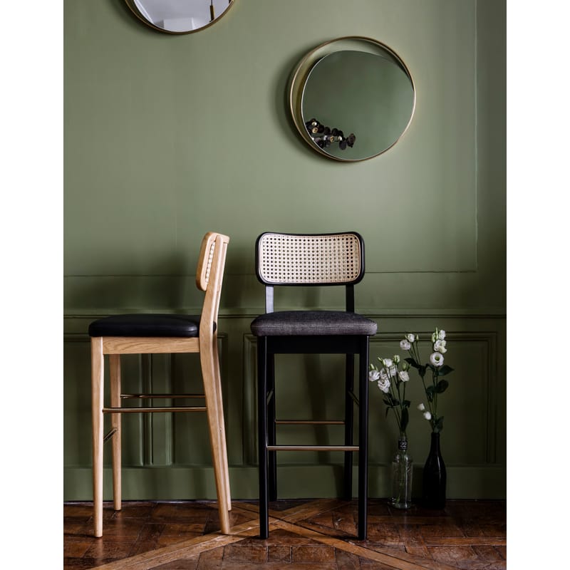 RED Edition Cannage Bar stool - oak brass natural rottan caviar grey ...