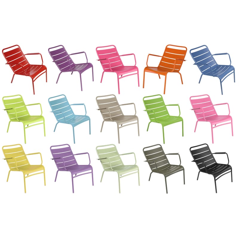 Fermob Luxembourg Low armchair - lime | Made In Design UK