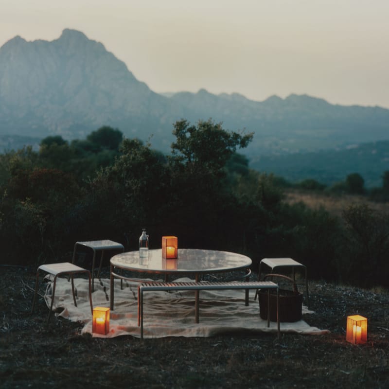 Banc Patio Lames Tolix - blanc | Made In Design