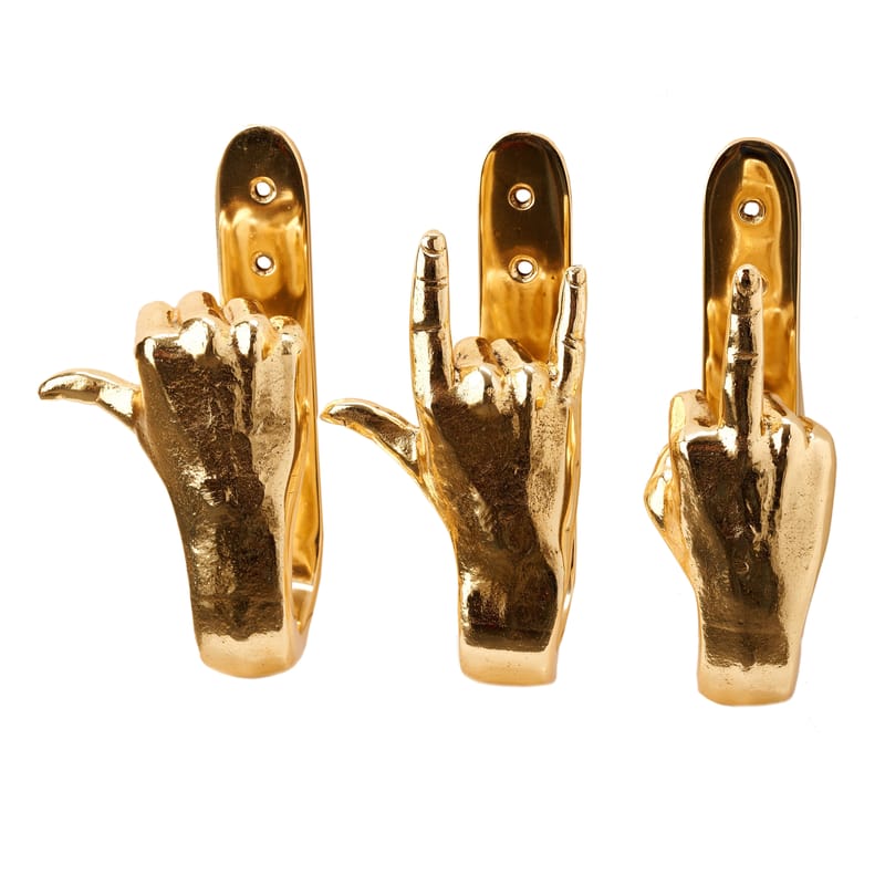 Patère F-you Pols Potten - or métal | Made In Design