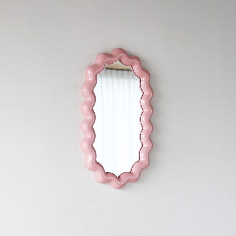 Miroir mural Zigzag & klevering - rose | Made In Design