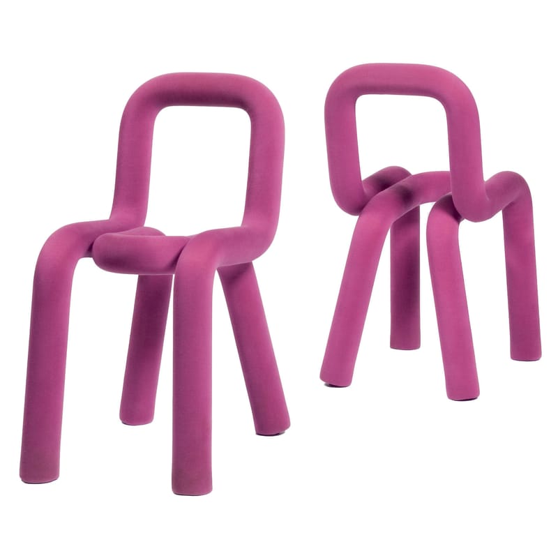 Chaise rembourrée Bold Moustache - rose | Made In Design