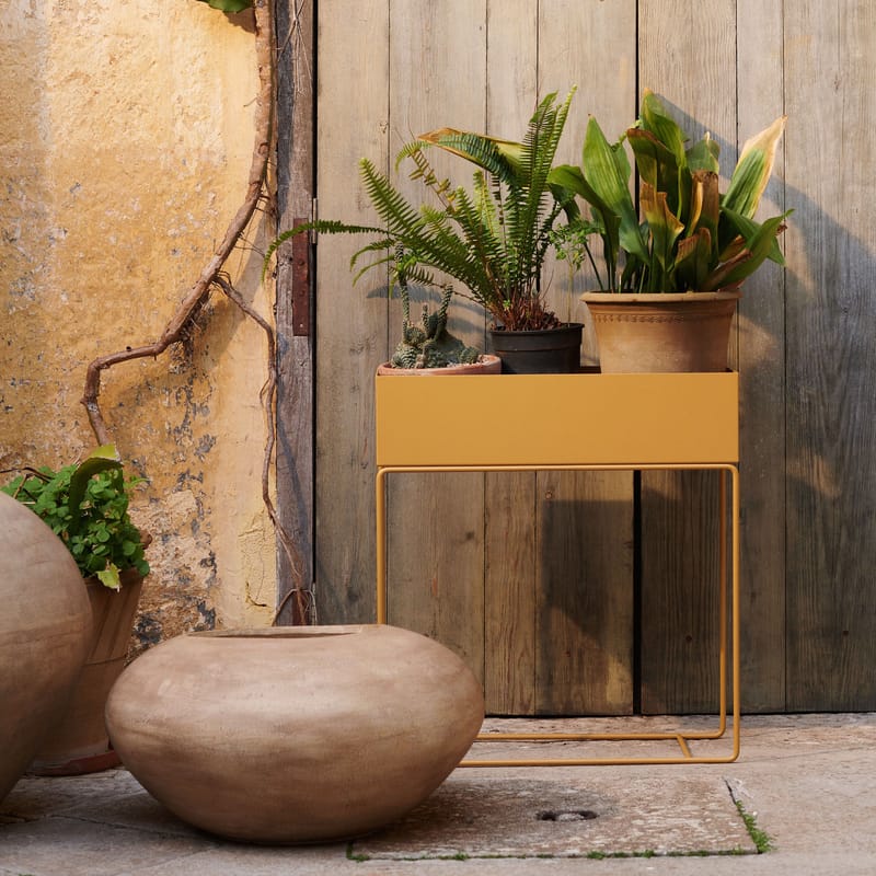 Plant Box Standing flowerpot metal yellow Storage L 60 x H 65 cm x Depth 25 cm Ferm Living