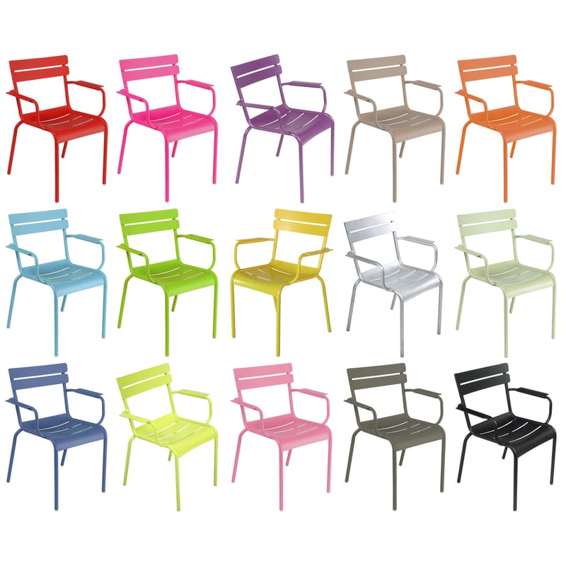 Fermob Luxembourg Bridge Stackable armchair - lime | Made In Design UK