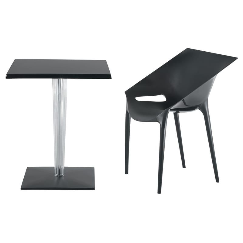 Kartell TopTop - Dr. YES Square table - black | Made In Design UK