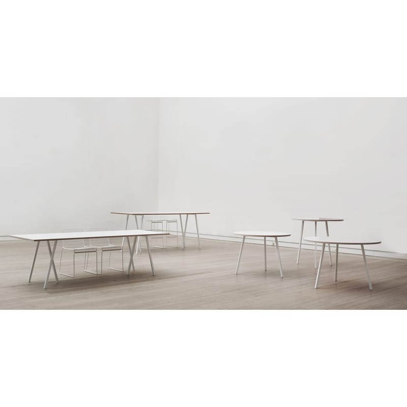 Hay Loop Rectangular table - white | Made In Design UK