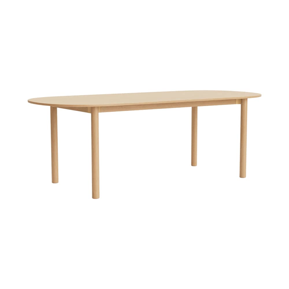 Oval table Annex Oblong Hay / 220 x 95 cm - Natural wood - Wood | Made ...