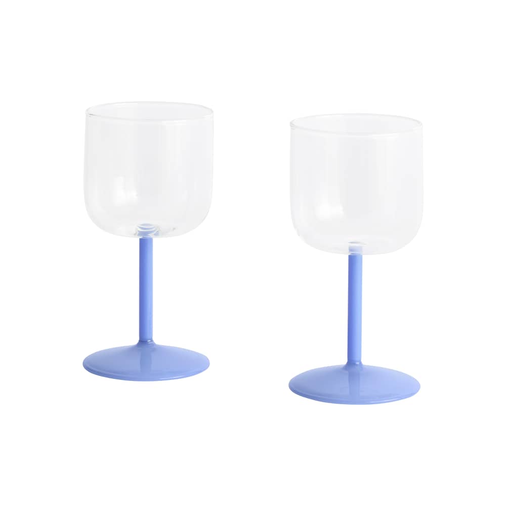 Wine glass Tint Hay / Set of 2 - Blue - Glass | Made In Design