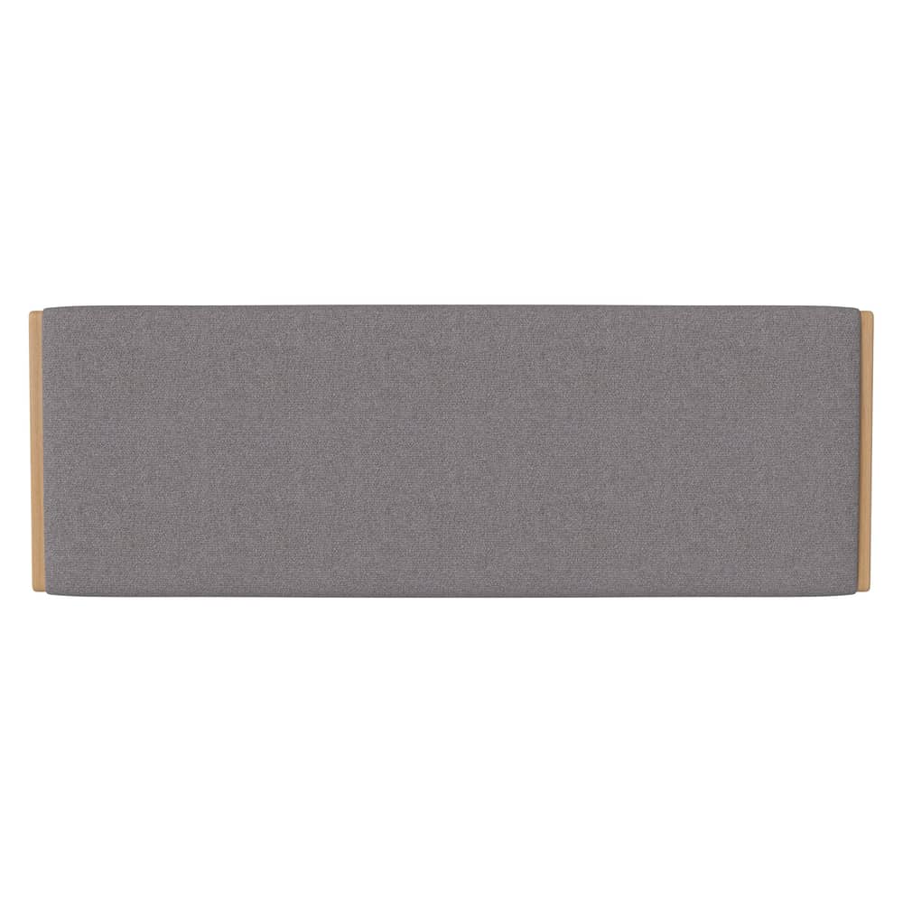 Tête de lit Haven Bolia / L 186 x H 66 cm - Gris bois naturel - Tissu ...