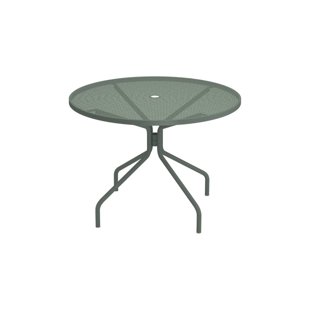 Table ronde Cambi Emu / Ø 106 cm - Trou pour parasol - Vert - Métal ...
