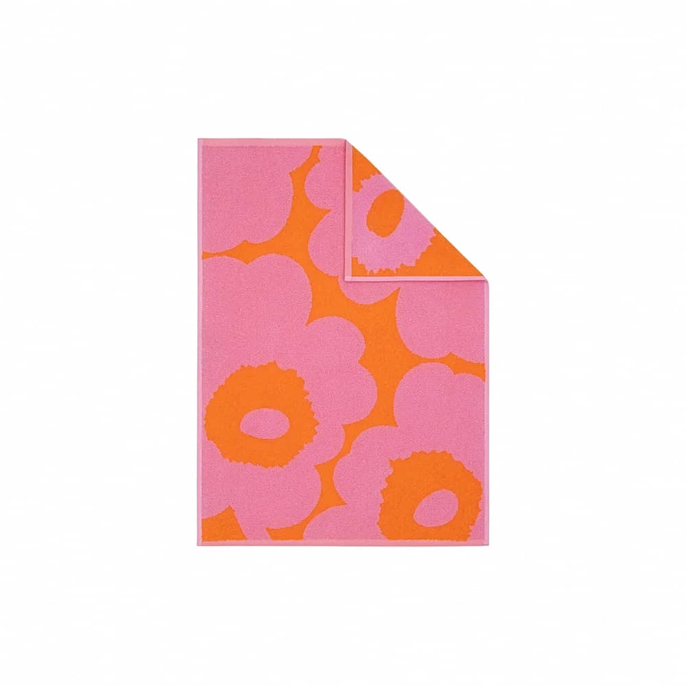 Serviette de toilette Unikko Marimekko / 50 x 70 cm - Rose - Tissu ...