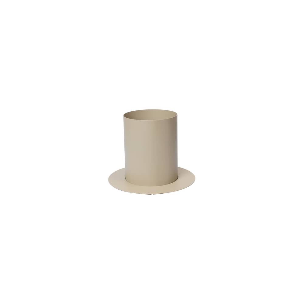 Cache-pot Auran Small Ferm Living / Avec soucoupe - Beige - Métal ...