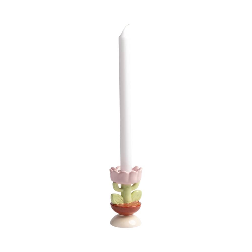 Candle stick Blume Small & klevering / Hand-painted - Multicoloured ...