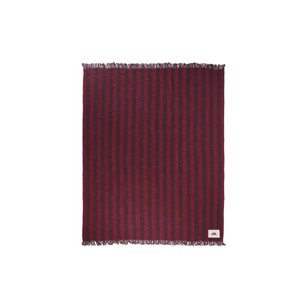 Plaid Band Tom Dixon / 160 x 200 cm - Lin & coton - Rouge - Tissu ...