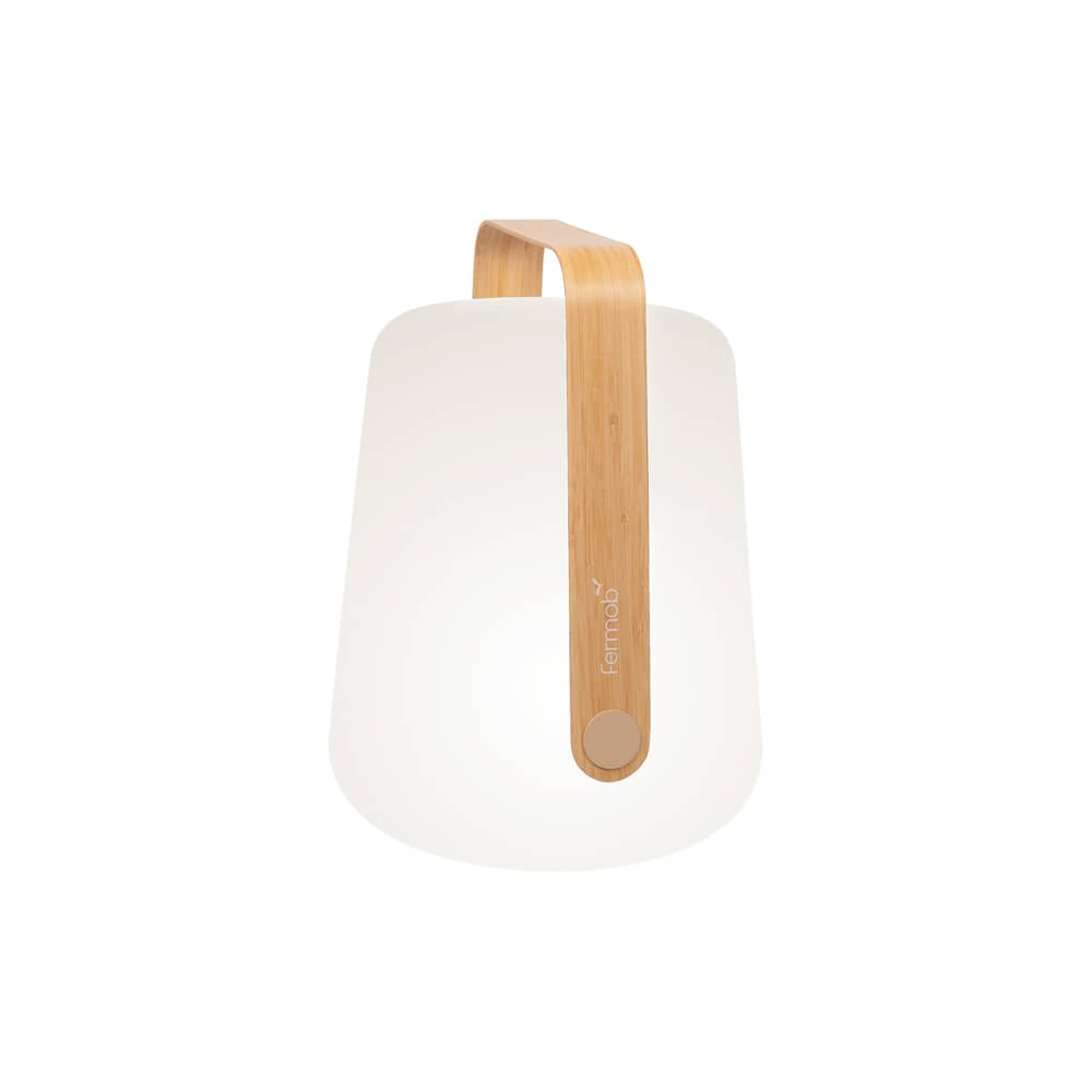 Wireless rechargeable lamp Balad Bamboo 2 Fermob / H 38 cm - Natural ...