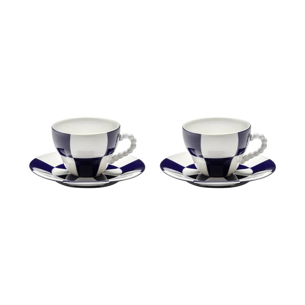 Cup with saucer Fête des Bêtes Serax / Set of 2 - Blue - Ceramic | Made ...