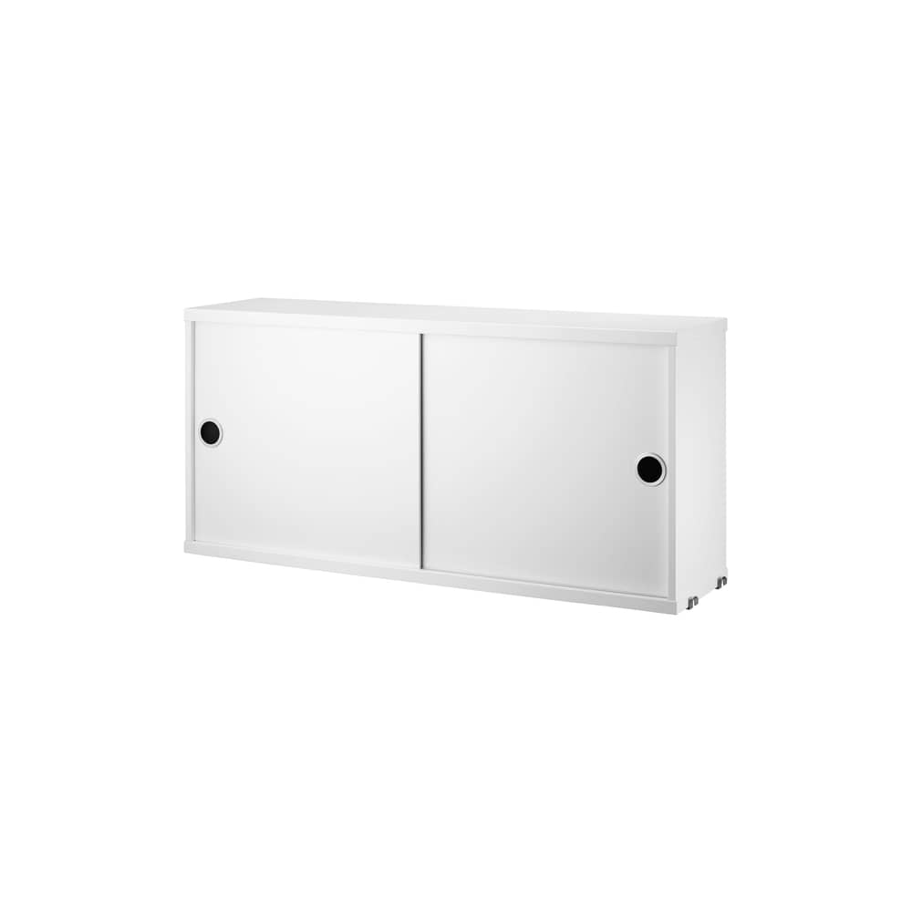 Kiste String Furniture / 2 Schiebetüren - L 78 x T 20 x H 37 cm - Weiß ...