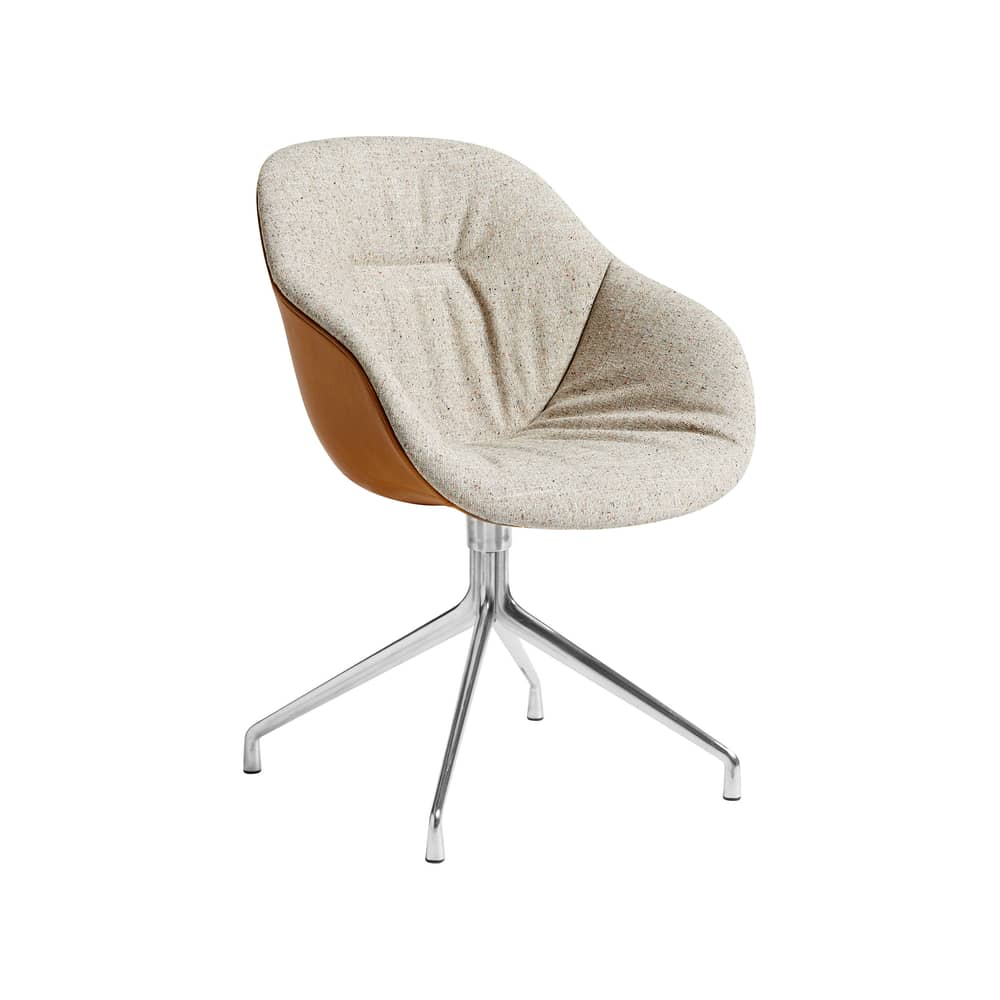 Fauteuil pivotant About a chair AAC121 Soft Duo Hay - marron beige ...