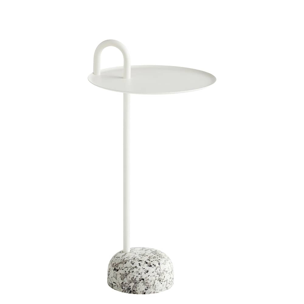 Table d'appoint Bowler Hay / granit - Beige - Métal pierre | Made In Design