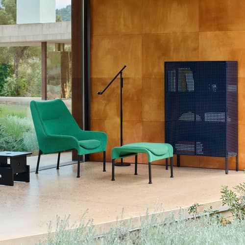 Schrank Perforated Cabinet Large Hay / B 89 x H 146,5 cm - Blau ...