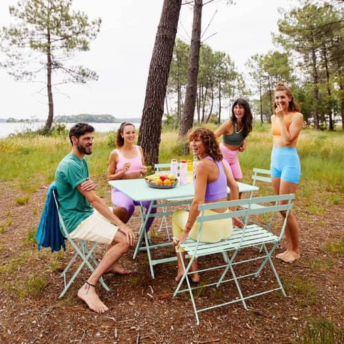 Klappbare Sitzbank Bistro Fermob / 2-Sitzer - L 88 cm - Beige - Metall ...