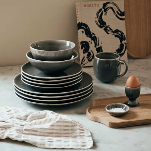 Set vaisselle Nordic Rain BROSTE COPENHAGEN / 4 personnes - 12 pièces ...