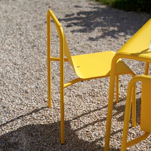 Chaise empilable Panorama TIPTOE - Jaune - Métal | Made In Design