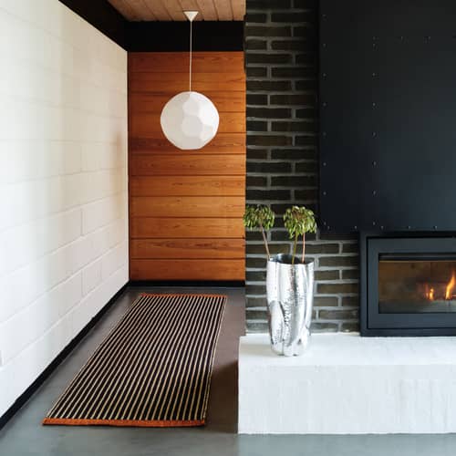 Tapis Line Tom Dixon / 70 x 250 cm - Noir - Tissu | Made In Design