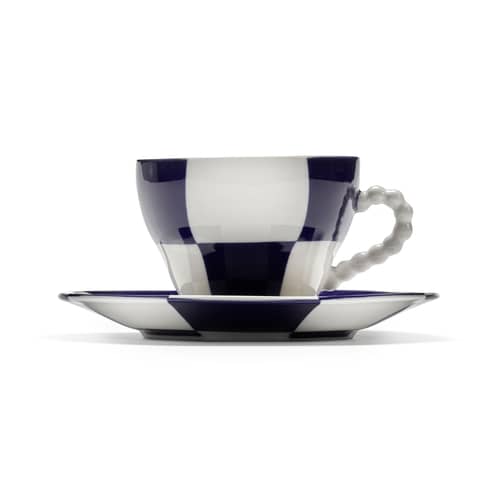Cup with saucer Fête des Bêtes Serax / Set of 2 - Blue - Ceramic | Made ...