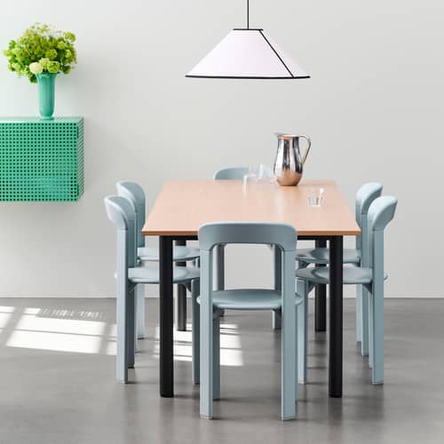 Rectangular table Annex Flush Hay / 200 x 80 cm - Natural wood - Wood ...